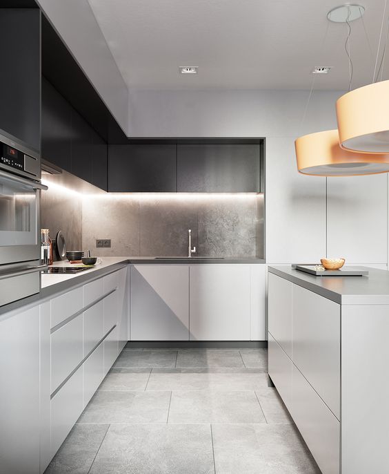 Having A Small Monochrome Kitchen Design - PeyRevent | Learning without ...