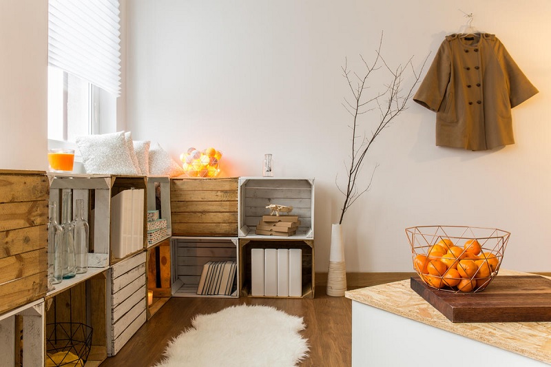 Adding a Contemporary Design with Wooden Storage Boxes - PeyRevent ...